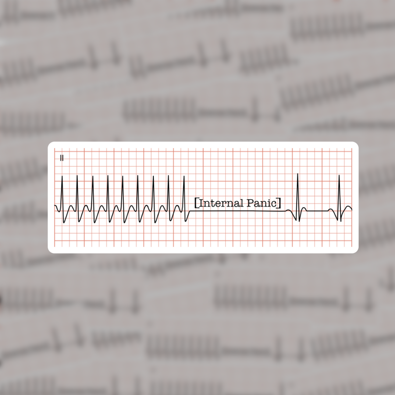 Internal Panic Cardioversion EKG Sticker | The Daily Medic
