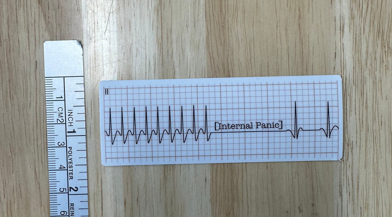 Internal Panic Cardioversion EKG Sticker | The Daily Medic