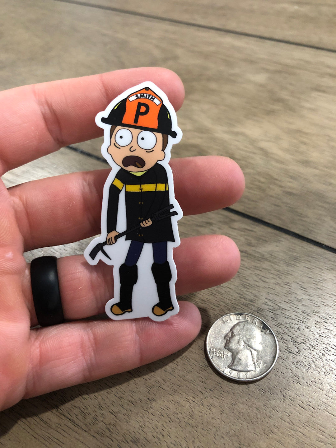Probie Firefighter Smith - cartoon firefighter sticker | The Daily Medic