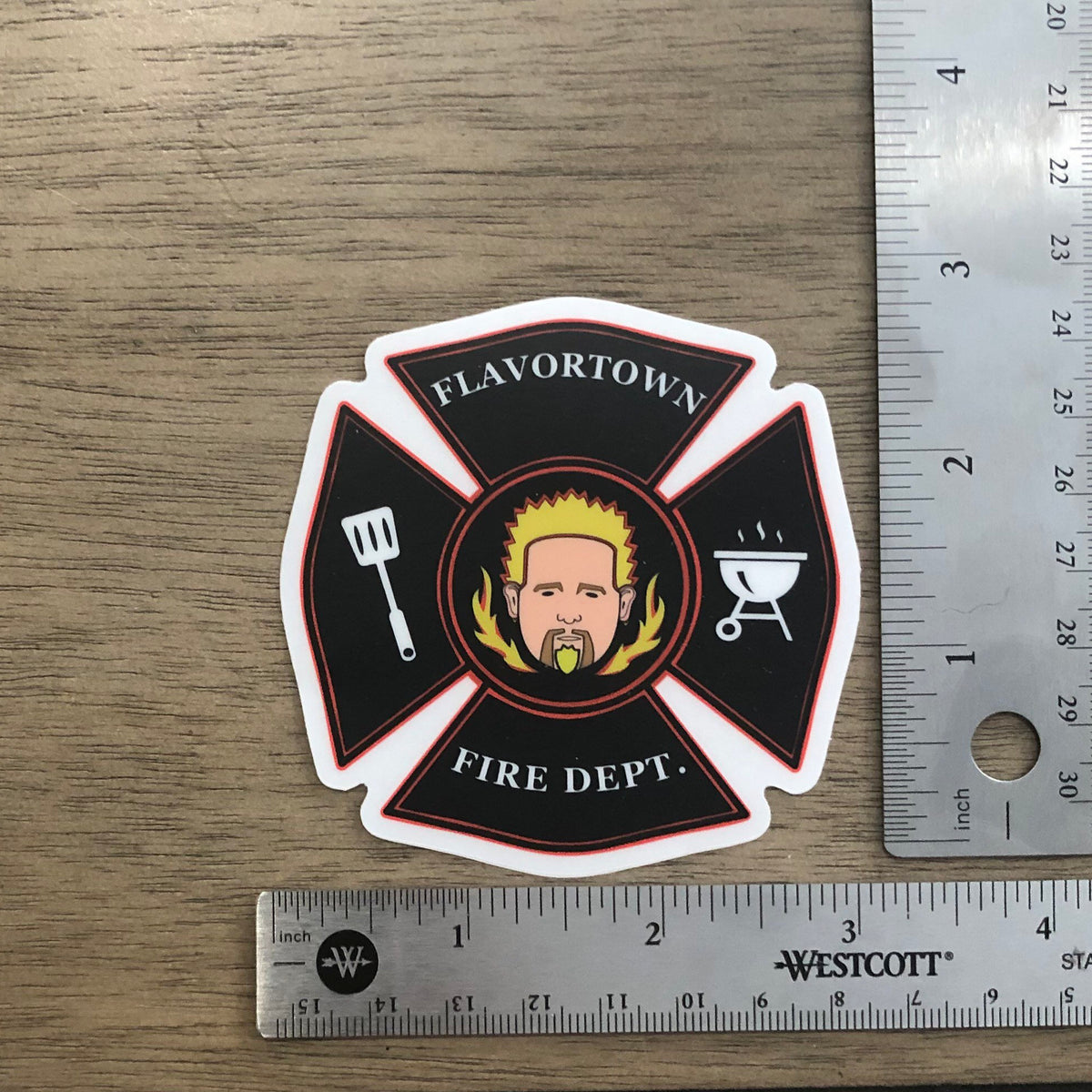 FLAVORTOWN Fire Department Sticker – The Daily Medic