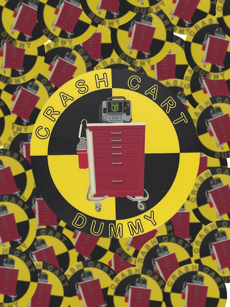 Crash Cart Dummy Sticker | The Daily Medic
