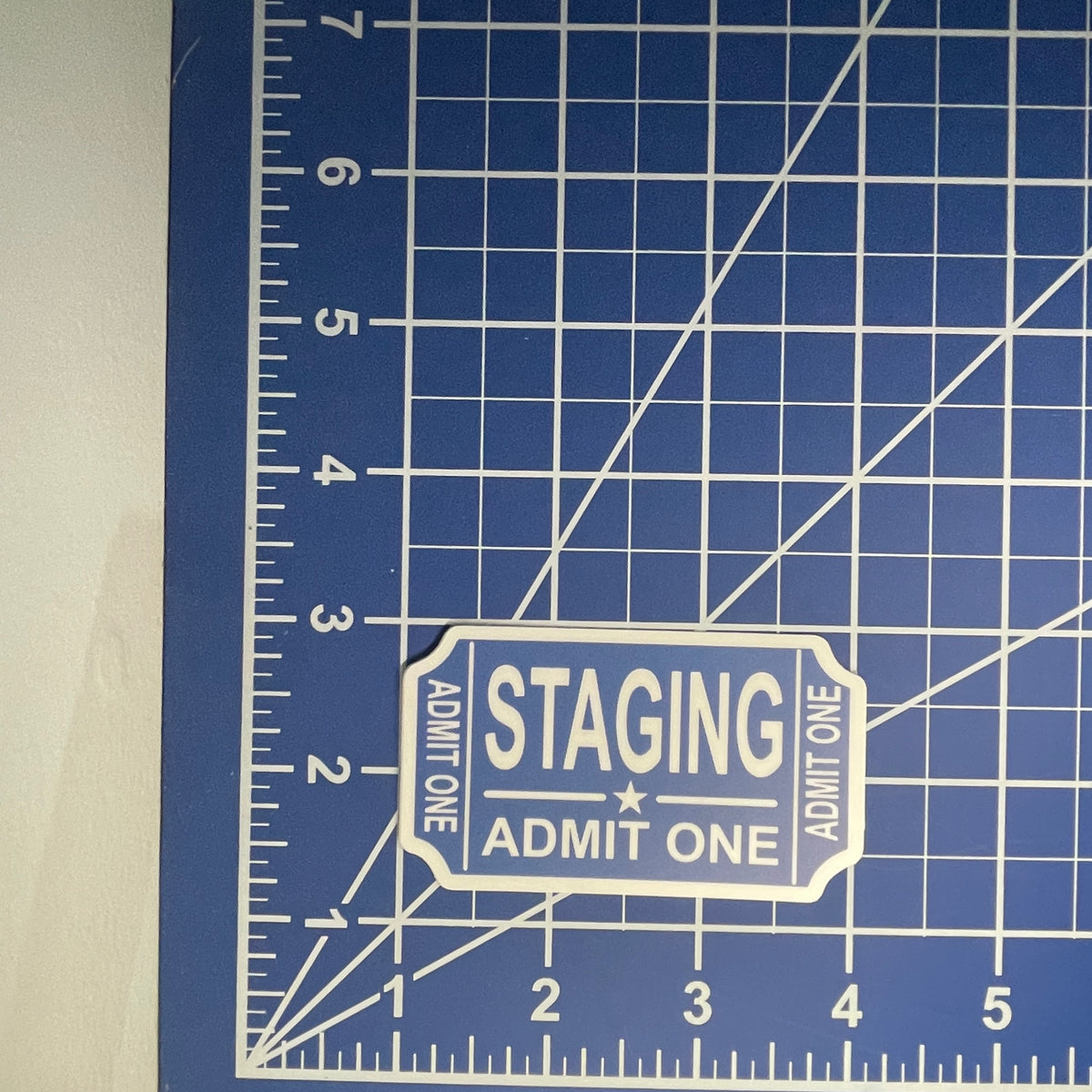Staging, Admit One Sticker – The Daily Medic